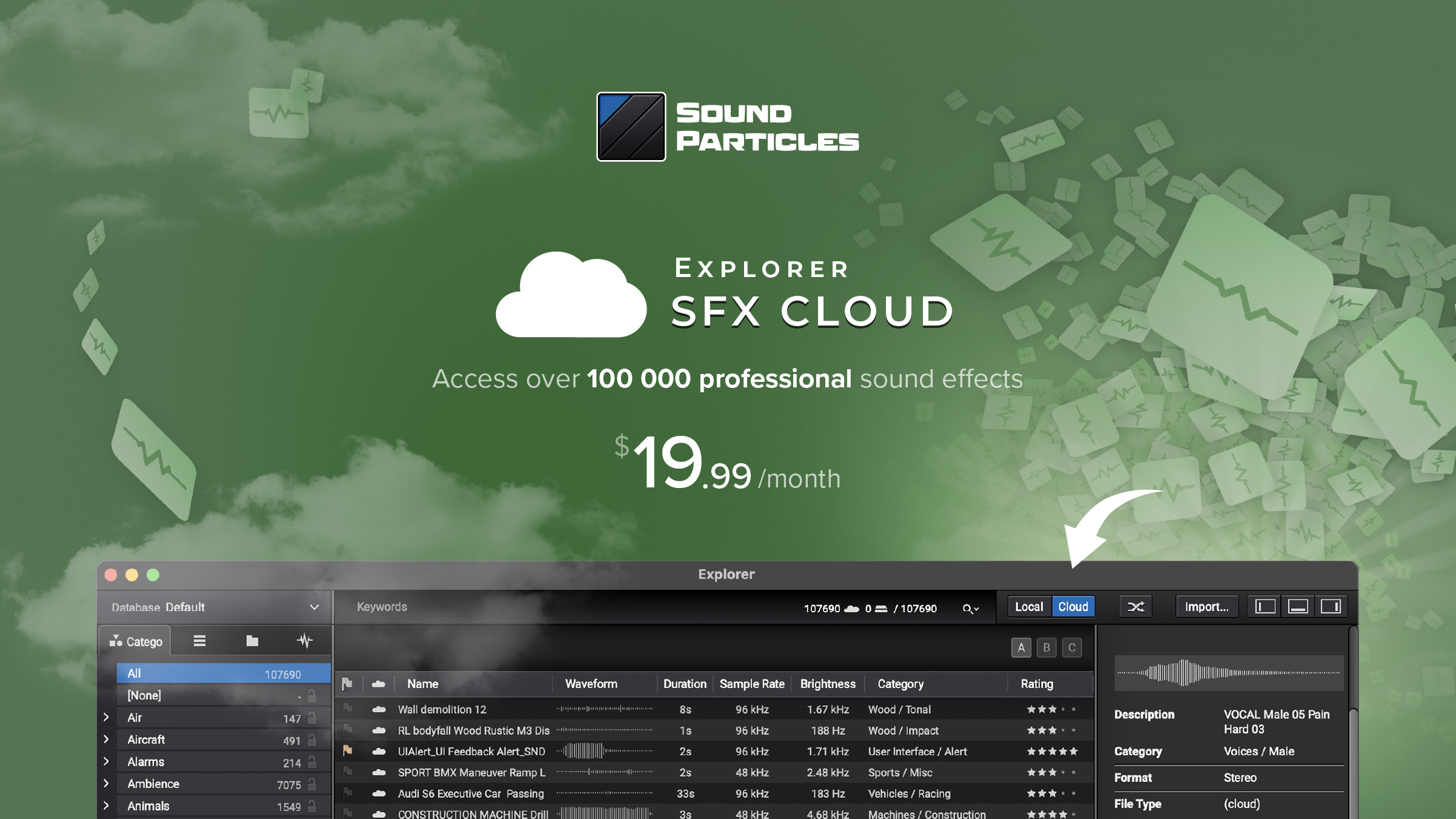 Sound Particles - Explorer SFX Cloud
